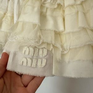 Miu Miu | Skirts | Miu Miu Ruffle Mini Skirt | Poshmark